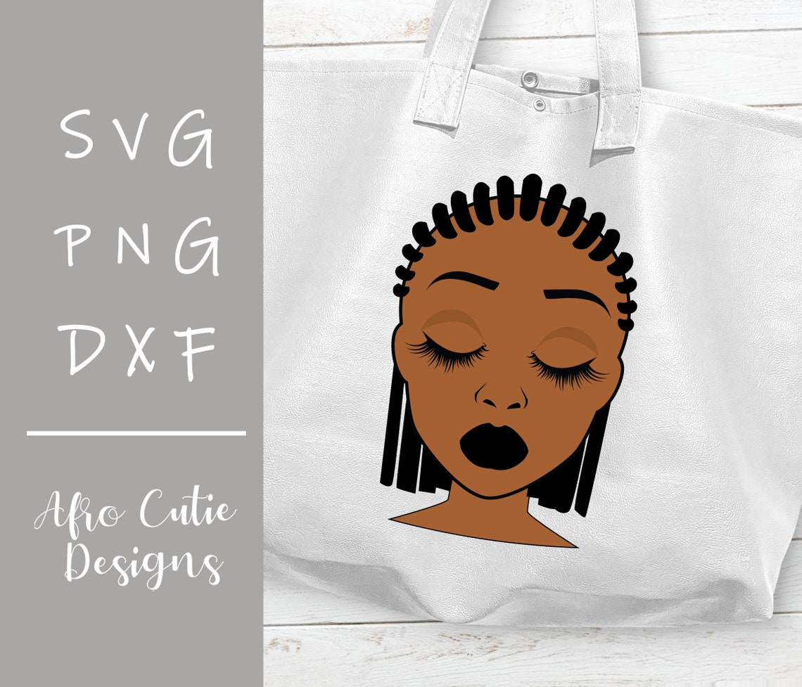 Woman Cornrows Short Braids African American Afro Girl Svg | Etsy