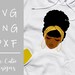 Woman Afro Puff Headscarf Gold African American Afro Girl Svg Cutting ...