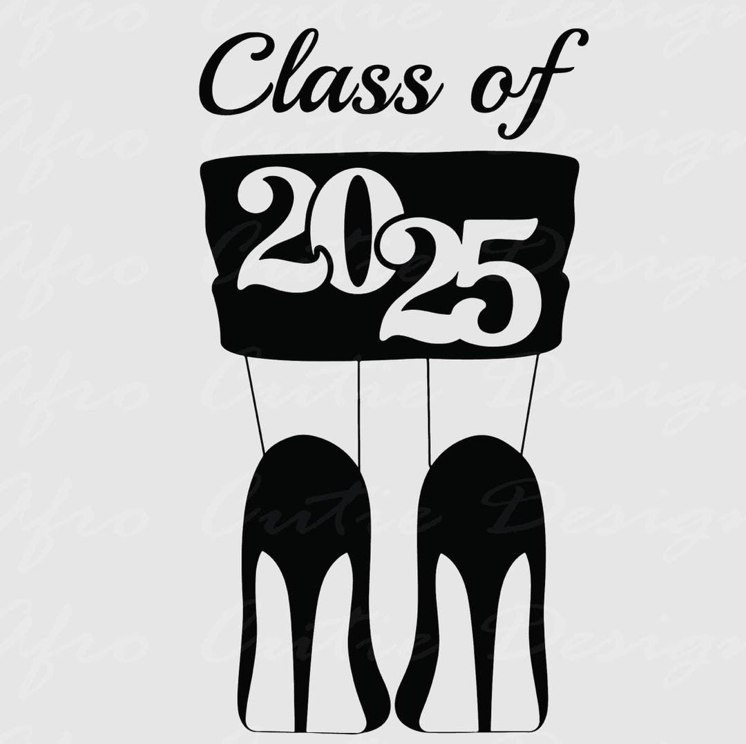 Woman 2025 Silhouette Heels Graduation - African American - Black Grad ...