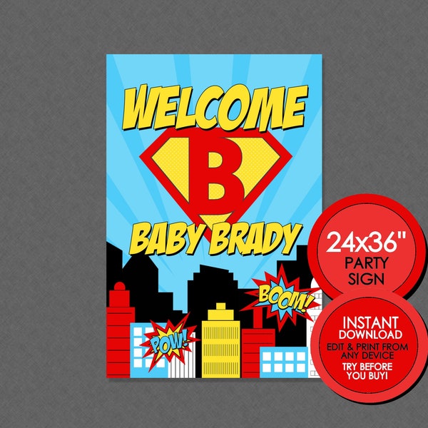 Superhero Welcome - Etsy