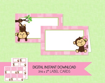 Monkey Name Label - Etsy