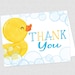 Rubber Duck Thank You Card - INSTANT DOWNLOAD - Rubber Duck Birthday ...