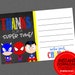 Superhero Thank You Note EDITABLE INSTANT DOWNLOAD Superhero Thank You ...