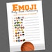 Basketball Emoji Pictionary Baby Shower Game - INSTANT DOWNLOAD ...
