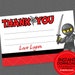 Ninja Birthday Thank You - EDITABLE INSTANT DOWNLOAD - Ninja Thank You ...