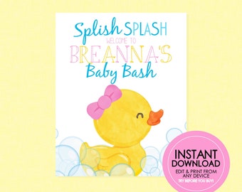 Baby Shower Ducky Welcome Sign - Etsy