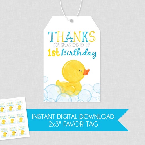 INSTANT DOWNLOAD EDITABLE Rubber Ducky Birthday Corjl - Etsy