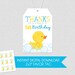 Rubber Duck Birthday Favor Tag INSTANT DOWNLOAD Duckie - Etsy