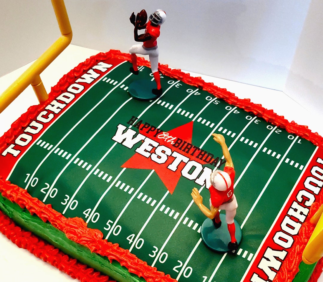 Edible Football Field Personalized Birthday Cake Topper Sugar Sheet ...