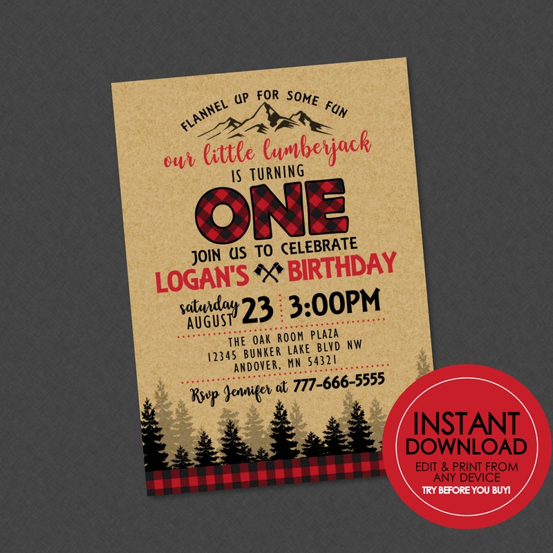 Lumber Jack 1st Birthday - Etsy