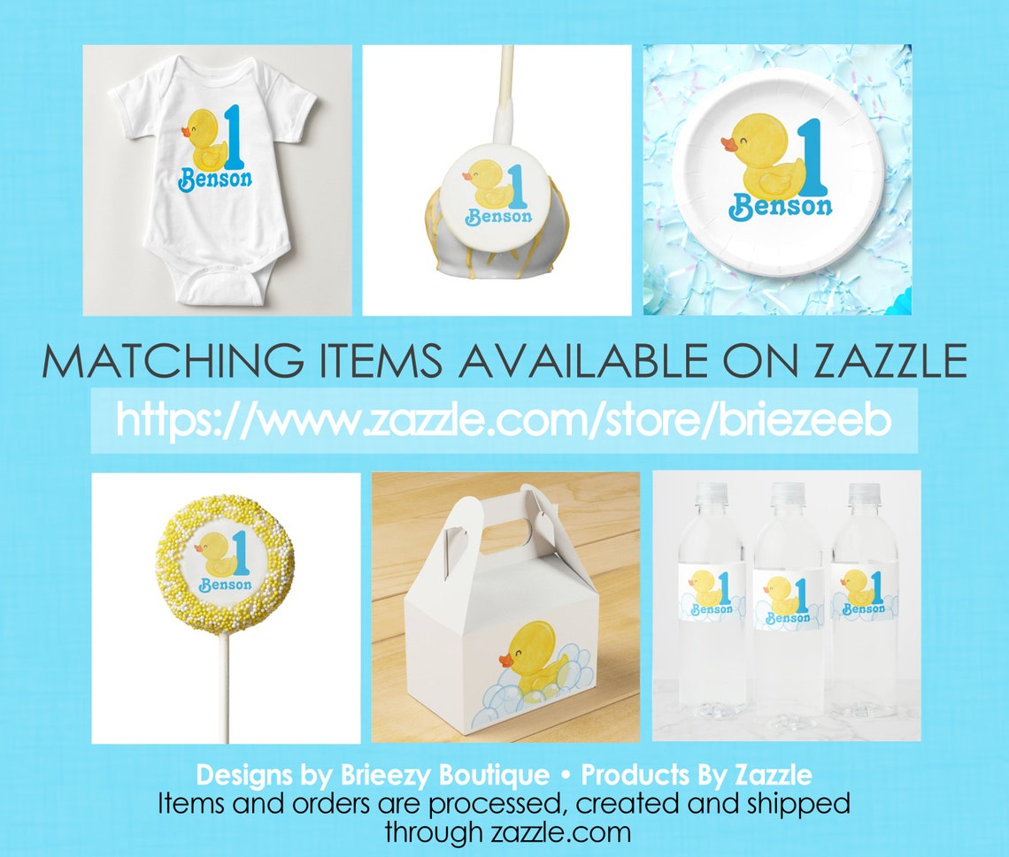 Rubber Duck Birthday Favor Tag INSTANT DOWNLOAD Duckie - Etsy