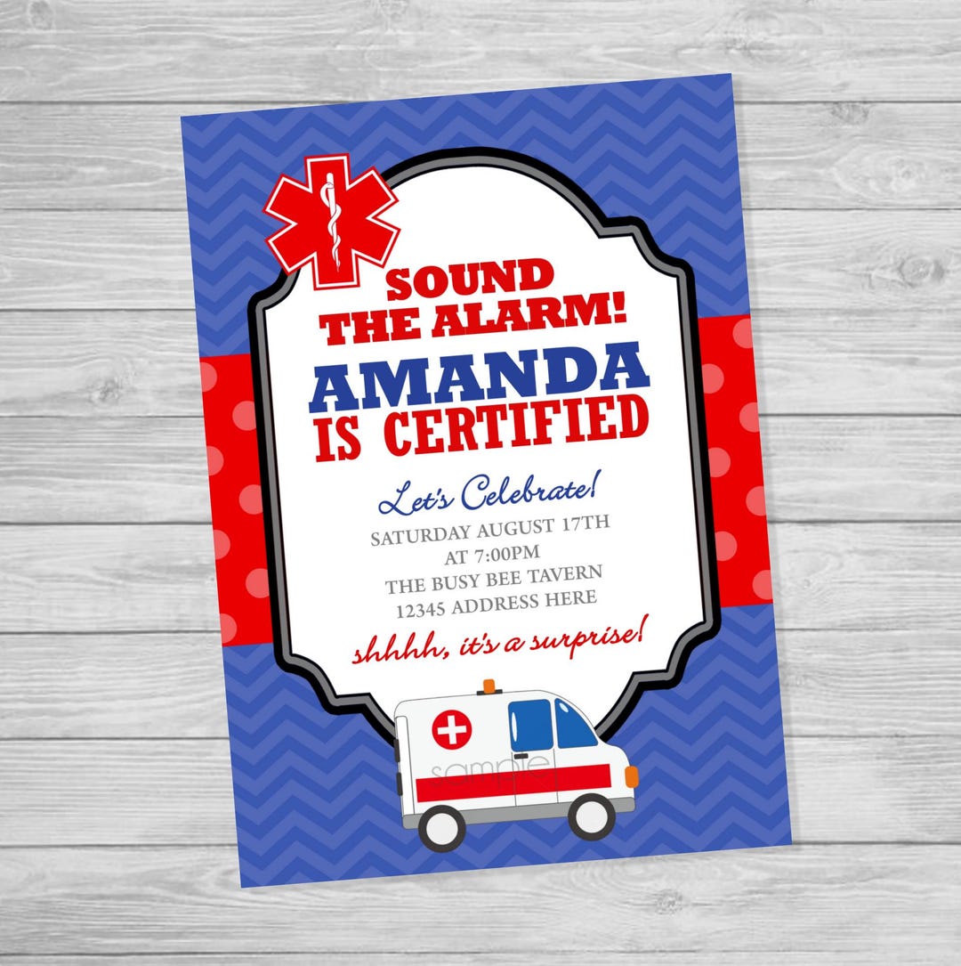 EMS / EMT Party Invitation - Editable Instant Download - EMT ...