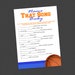 Blue Basketball Name That Song Baby Shower Game - INSTANT DOWNLOAD ...