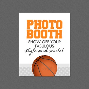 Basketball Photo Booth Party Sign - INSTANT DOWNLOAD - Basketball Baby ...