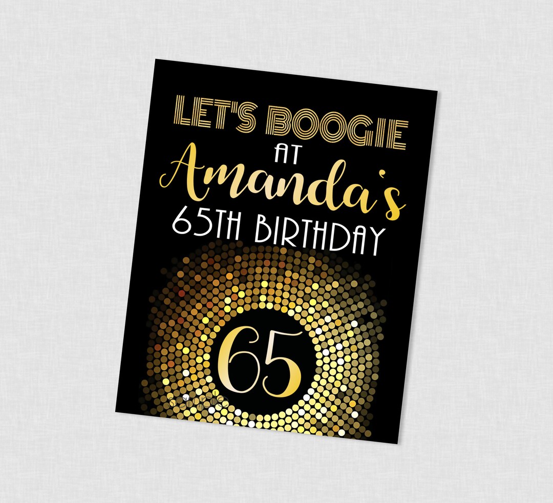 Disco Birthday Personalized Party Sign, Disco Welcome Sign, Adult Disco ...