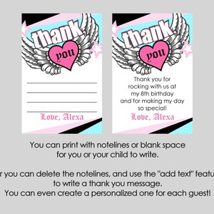 Girl Rockstar Thank You EDITABLE INSTANT DOWNLOAD Rockstar Thank You ...