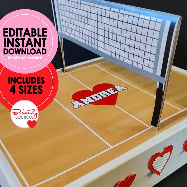 Volleyball Valentines Day Box - Etsy