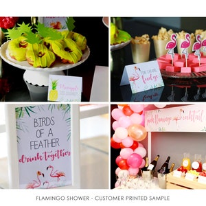 Tropical Flamingo Party Sign Pack - INSTANT DOWNLOAD - Quote Signs ...