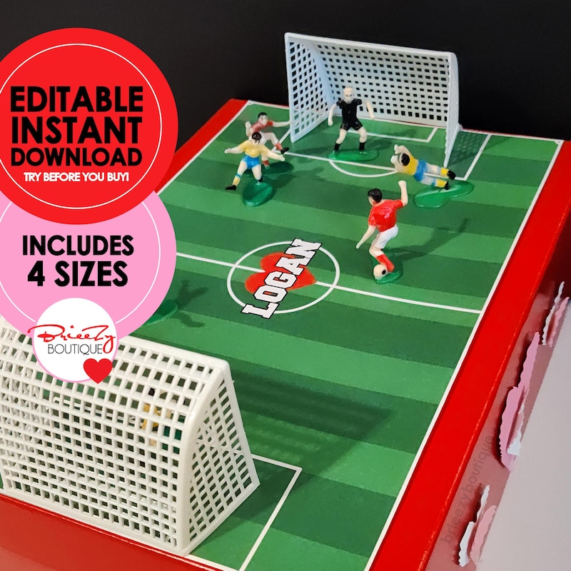 Valentine Soccer Box - Etsy