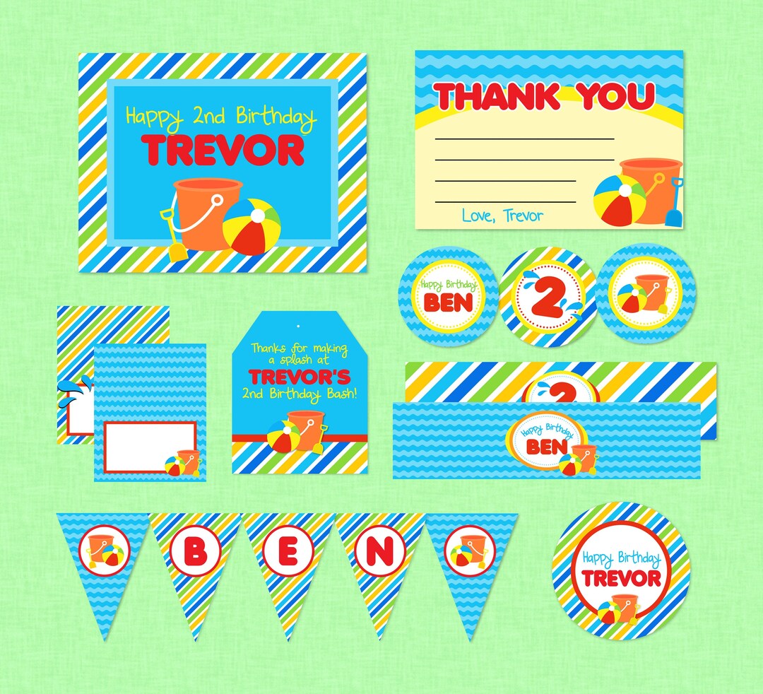 Splish Splash Birthday Mega Party Pack, Swim Birthday, Swim Party ...