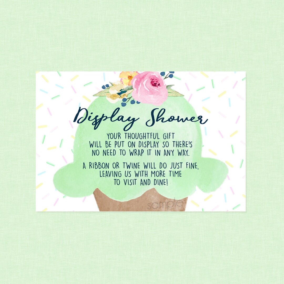 Display Shower Inserts for Bridal Shower - INSTANT DOWNLOAD - Ice Cream ...