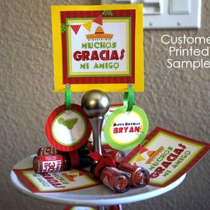 Muchos Gracias Mi Amigo Favor Tag INSTANT DOWNLOAD Fiesta Favor Tags ...