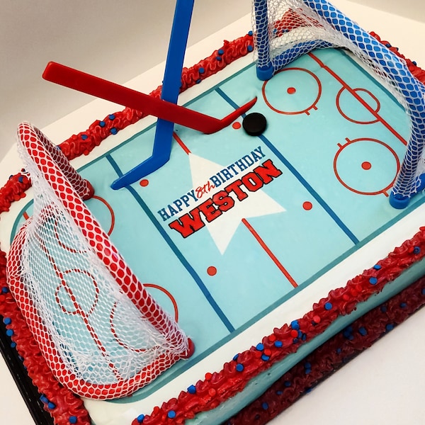 Hockey Cake Topper - Etsy