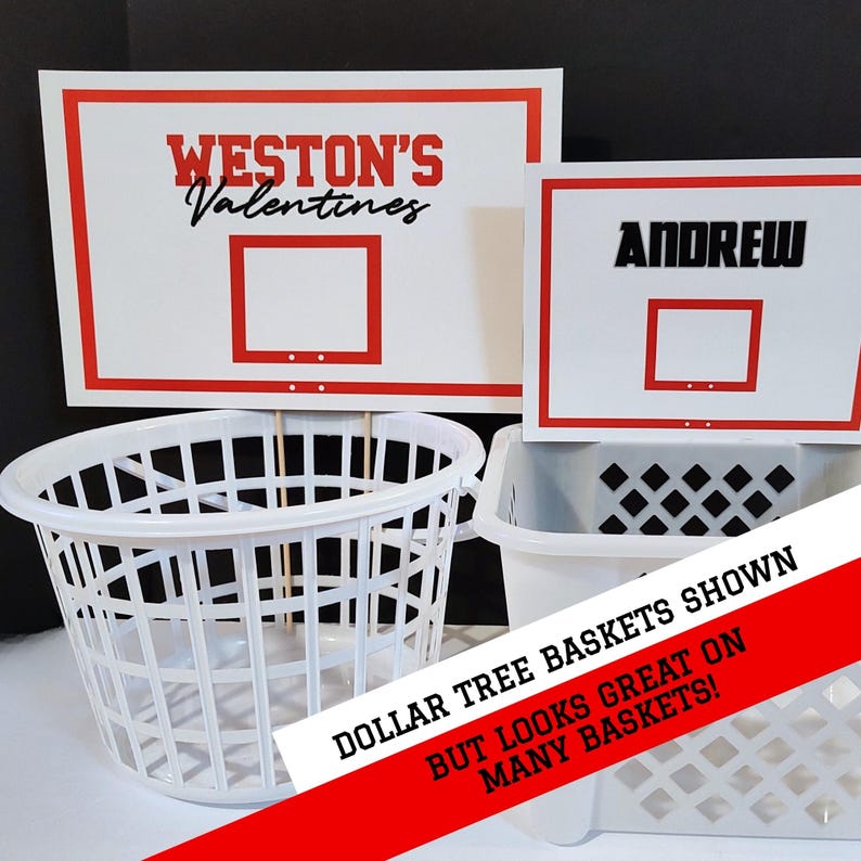 Printable Valentine's Backboard to Create a Basketball Net - EDITABLE ...