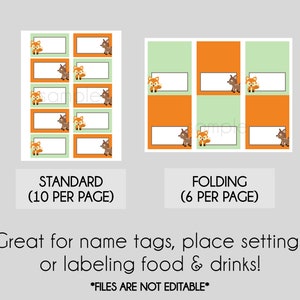 Woodland Label Cards - INSTANT DOWNLOAD - Woodland Baby Shower ...