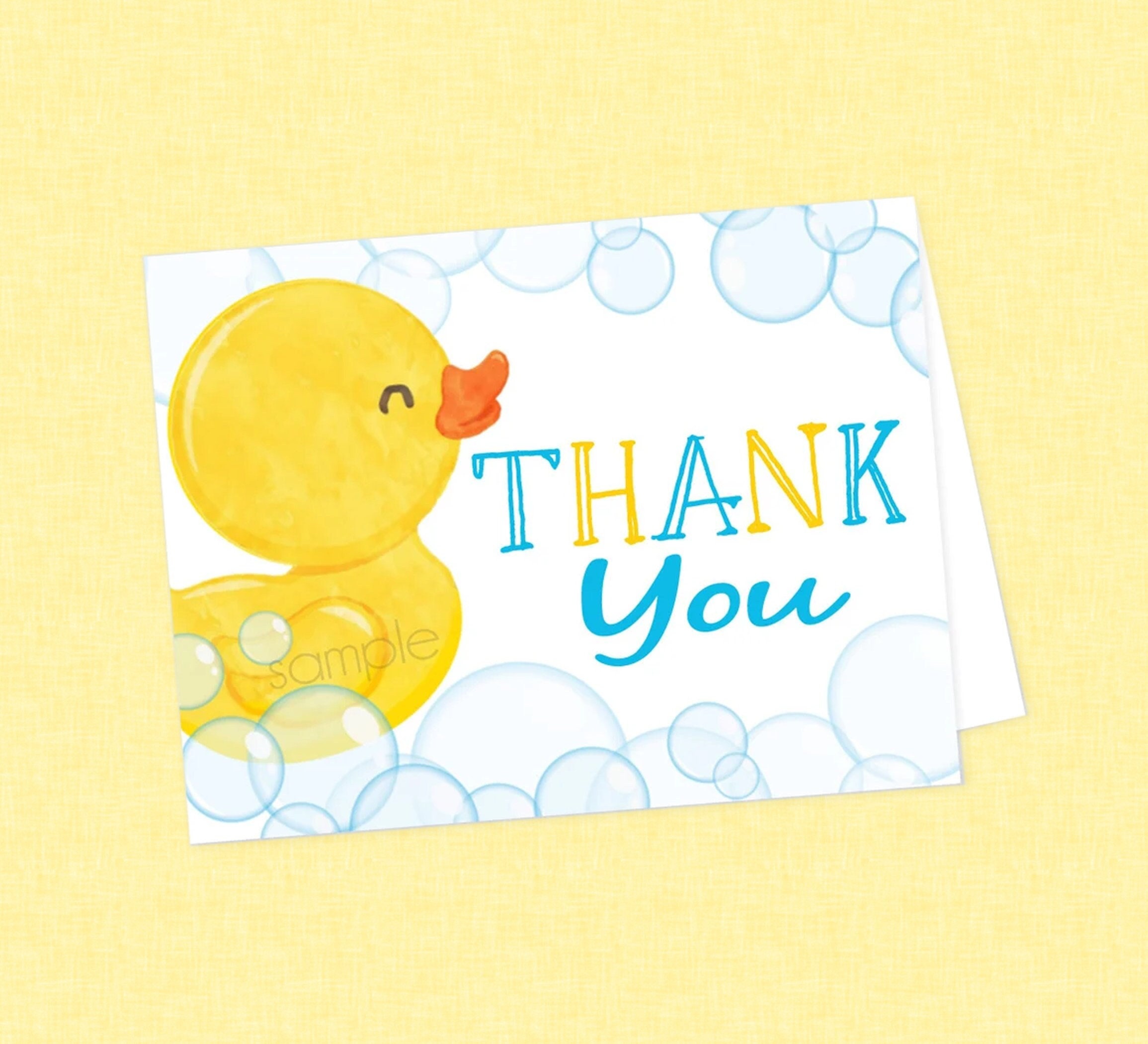 Rubber Duck Thank You Notes - Etsy