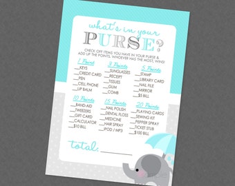 Basketball What's in Your Purse Baby Shower Game INSTANT | Etsy