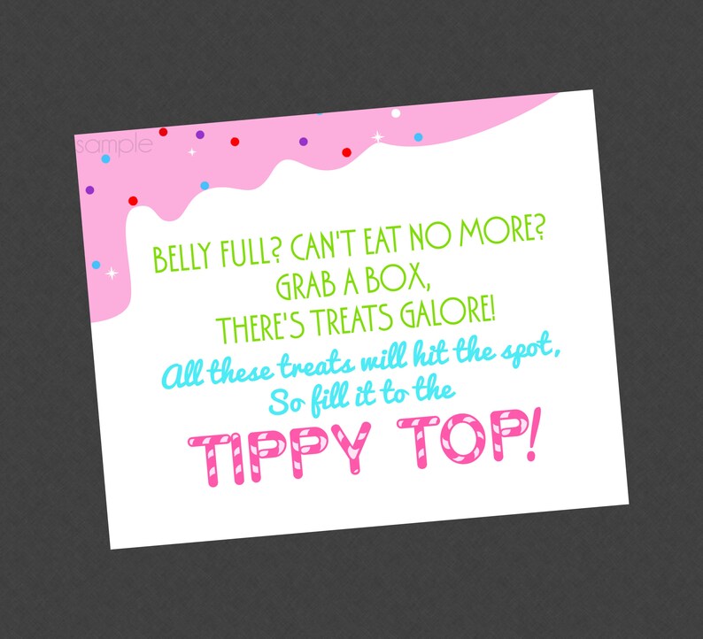 Fill Your Bag Party Sign INSTANT DOWNLOAD Candyland - Etsy