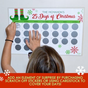 25 Days of Christmas Activity Calendar - EDITABLE INSTANT DOWNLOAD ...