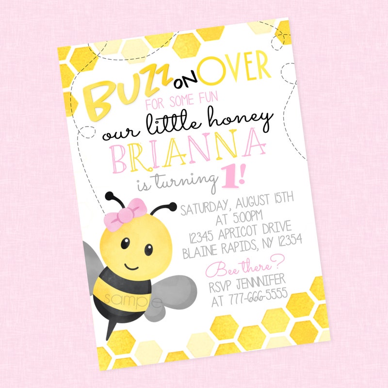 Bumble Bee Invite - Etsy