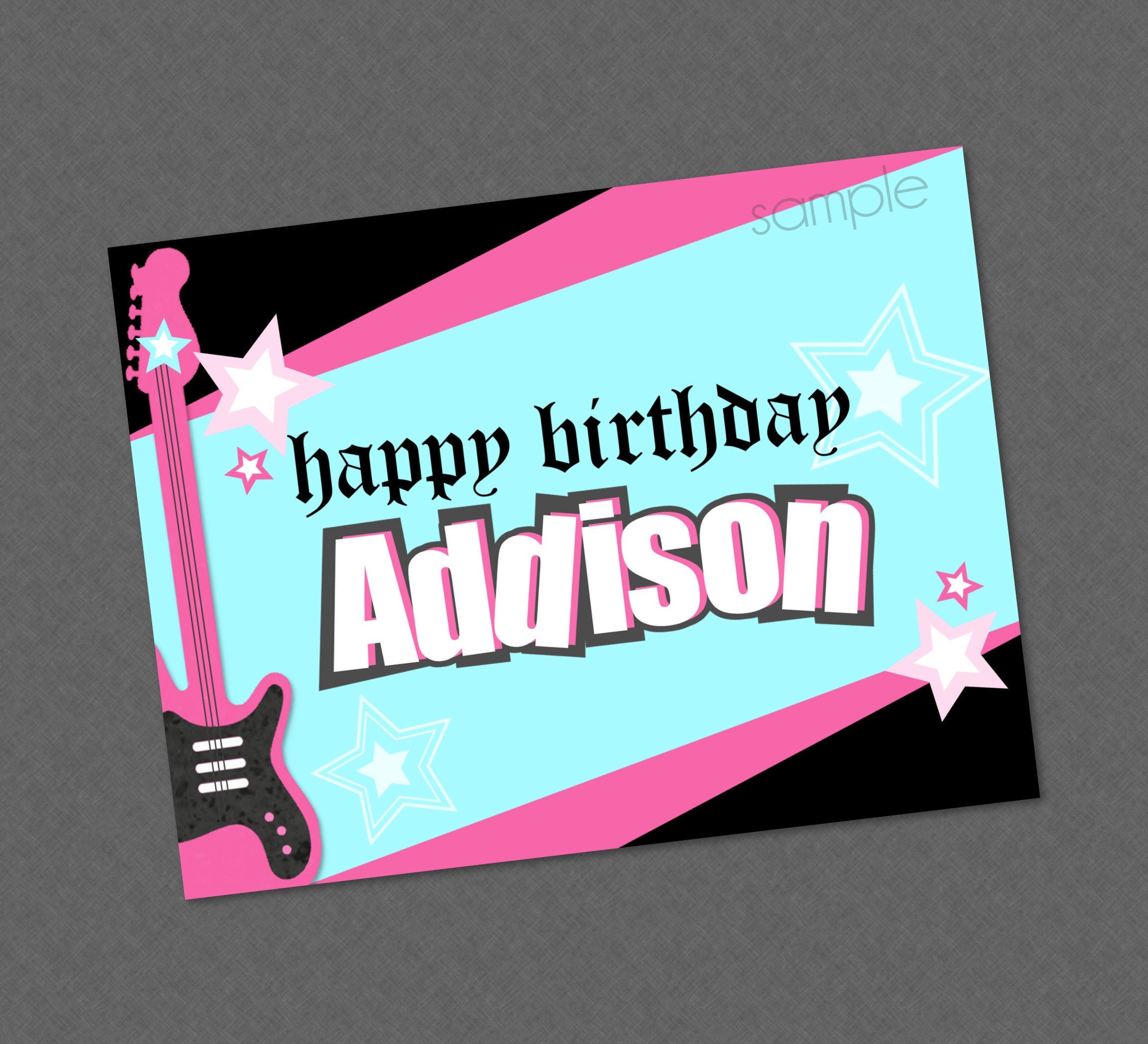 Girl Rockstar Birthday Personalized Welcome Sign Rockstar | Etsy