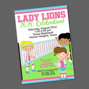 Invitación a la fiesta de voleibol DESCARGA INSTANTE - Etsy México