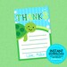 Turtle Birthday Thank You EDITABLE INSTANT DOWNLOAD Turtle Thank You ...