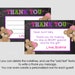 Girl Teddy Bear Birthday Thank You EDITABLE INSTANT DOWNLOAD Bear Thank ...