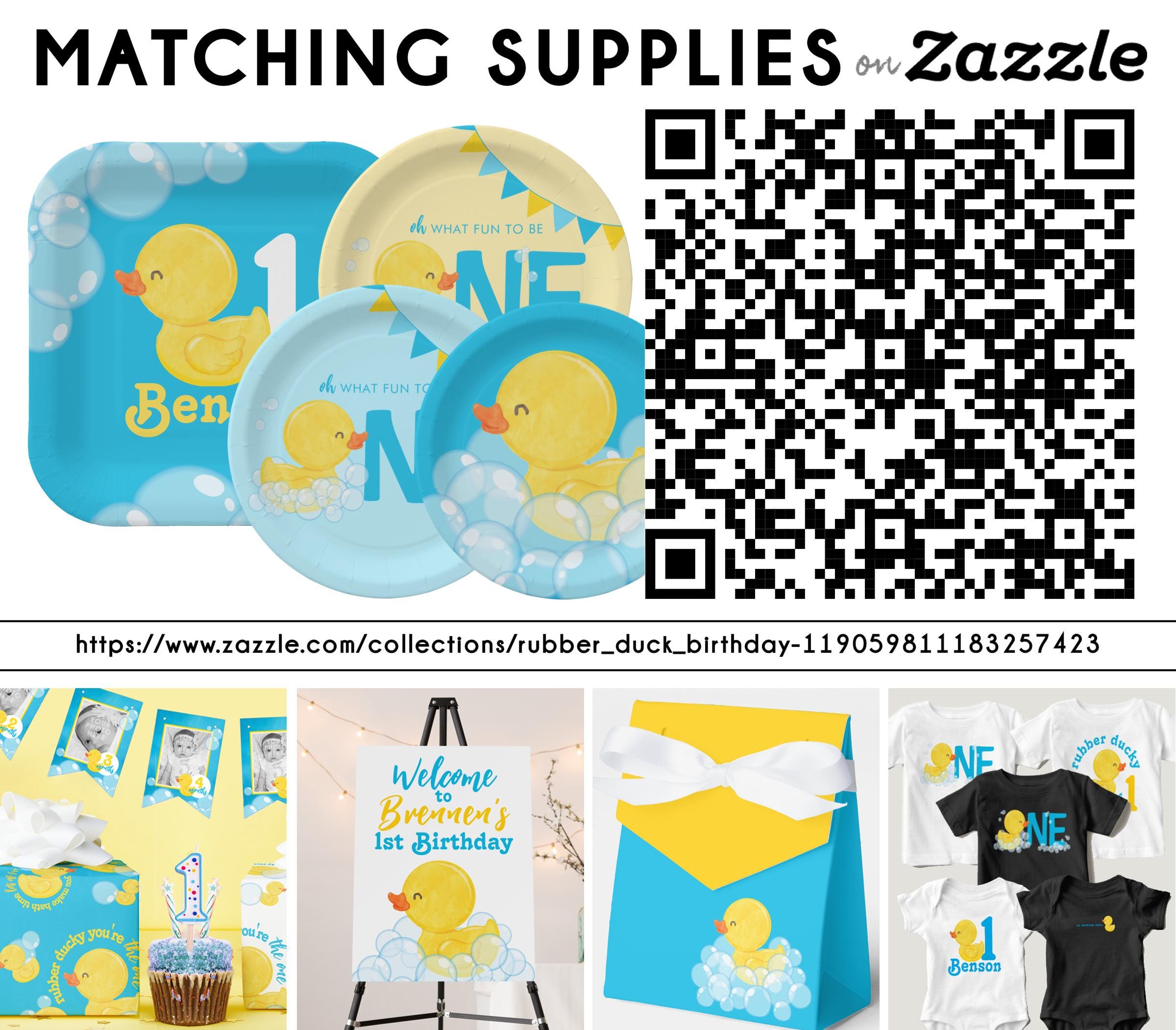 Rubber Duck Birthday Favor Tag - INSTANT DOWNLOAD - Duckie Birthday ...