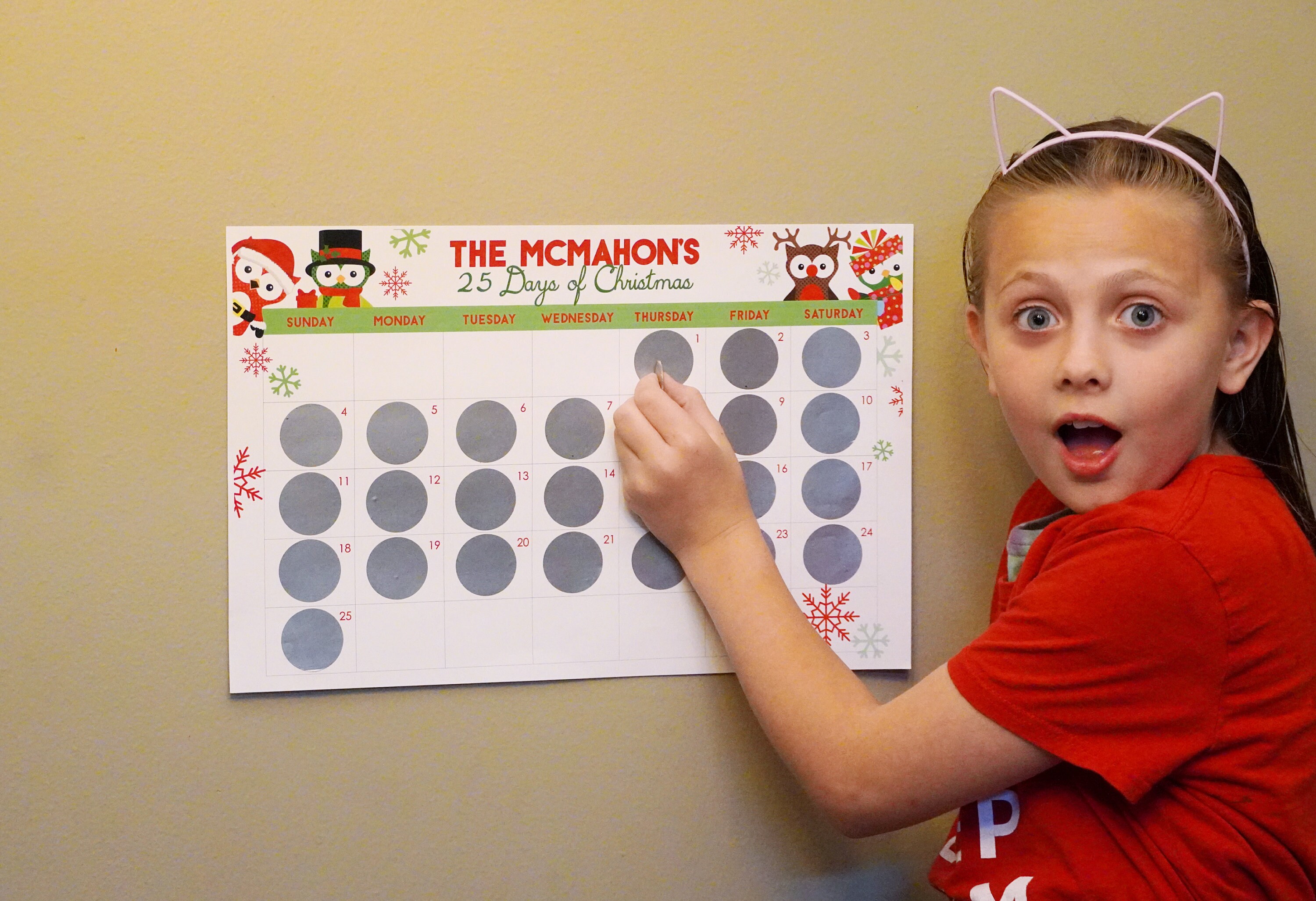 25 Days of Christmas Activity Calendar - EDITABLE INSTANT DOWNLOAD ...