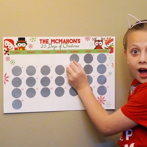 25 Days of Christmas Activity Calendar EDITABLE INSTANT DOWNLOAD ...