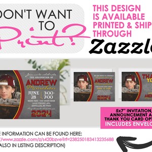 Maroon & Gold Graduation Chalkboard Invitations EDITABLE INSTANT ...