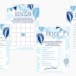Blue Balloon Baby Shower Game Pack - INSTANT DOWNLOAD - Balloon Shower ...