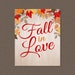 Fall in Love Party Sign INSTANT DOWNLOAD Fall Bridal Shower Signs, Fall ...