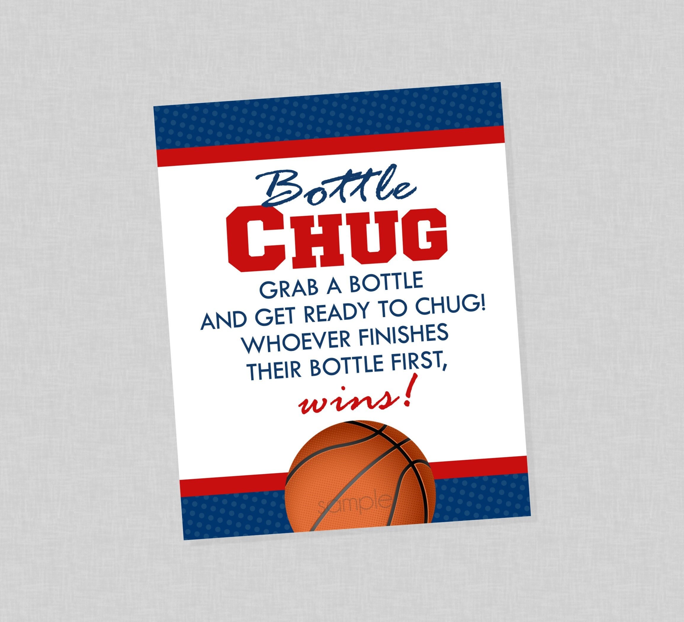 Basketball Baby Bottle Chug Shower Game INSTANT DOWNLOAD Basketball ...