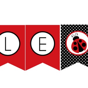 Ladybug Baby Shower Hanging Banner - INSTANT DOWNLOAD - Lady Bug Baby ...