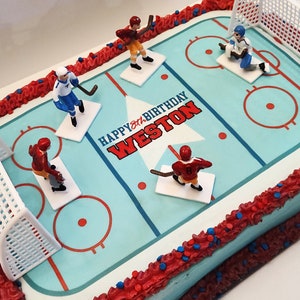 Editable Edible Hockey Rink Personalized Birthday Cake Topper ...