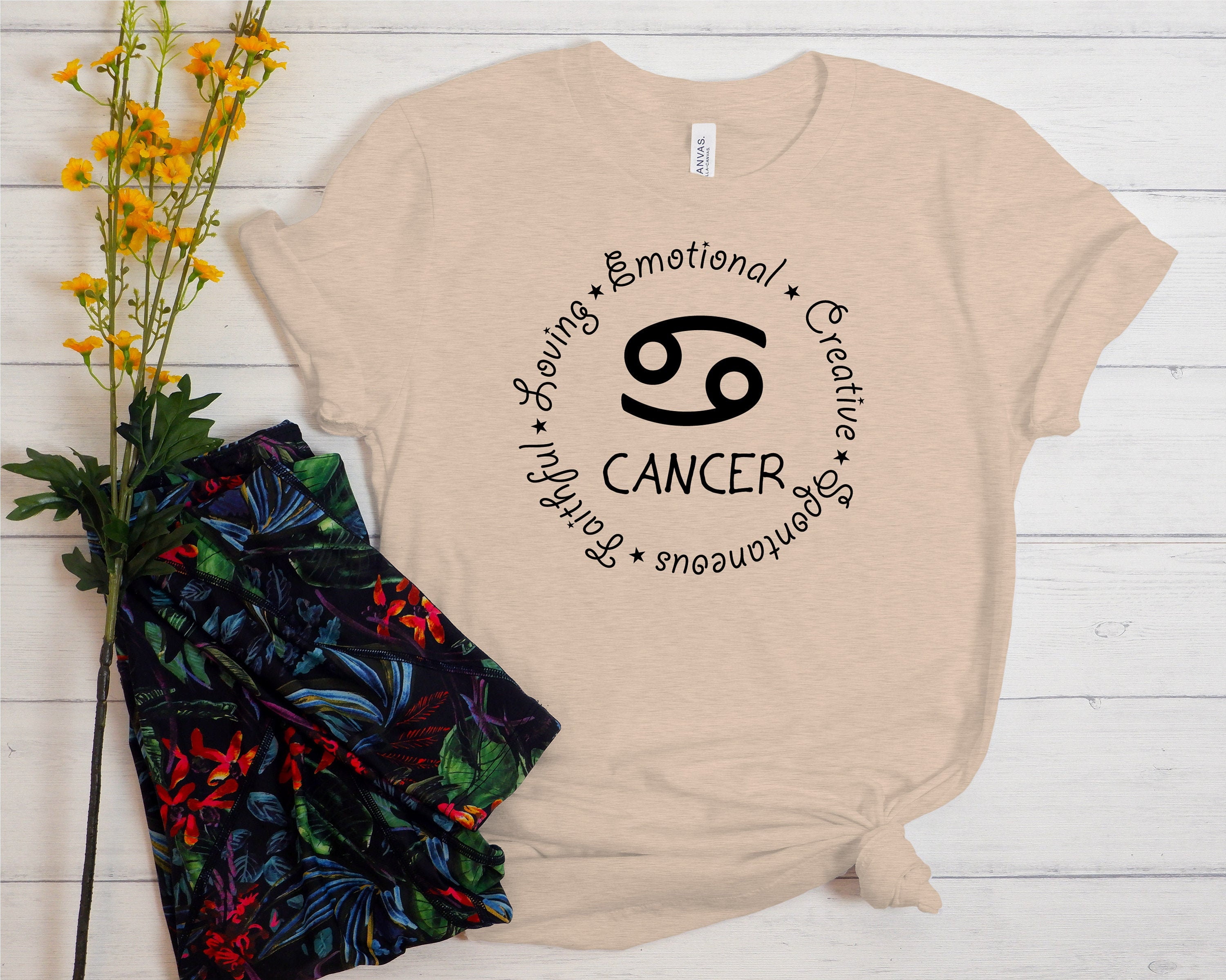 Cancer Sign T Shirt Zodiac Shirt Astrology Tee T For Etsy
