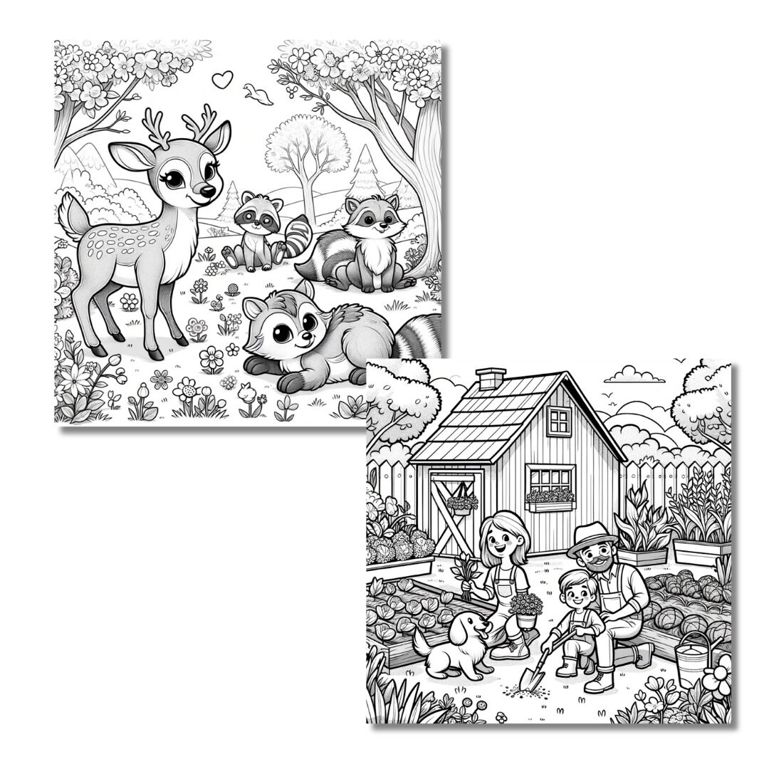 Springtime Wonders Coloring Book, Coloring Pages, Kid Coloring Book ...