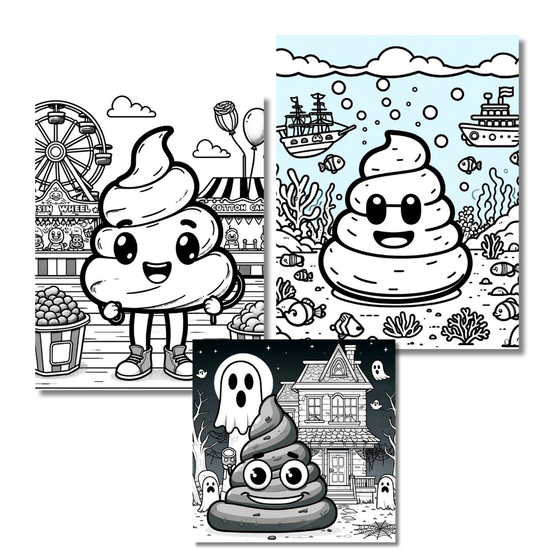 Poop Coloring Pages, Kid Coloring Pages, Adult Coloring Pages, Coloring ...